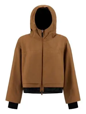 Herno Zip-up Hooded Jacket - Brown