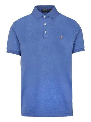 Polo Ralph Lauren Polo Ralph Lauren Logo Embroidered Short-Sleeved Polo Shirt Blue