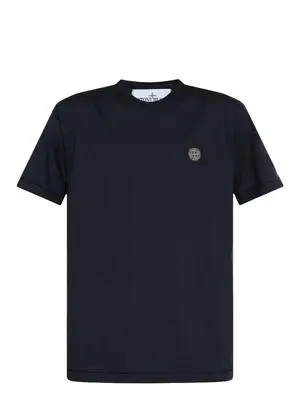 Stone Island Logo Patch Crewneck T-shirt - Blue