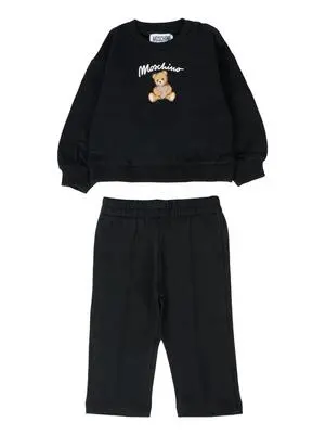 Moschino Teddy Bear Heart Graphic Sweatshirt And Sweatpants Two-pack - Black