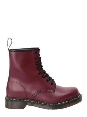 Dr. Martens Logo Lacing Ankle Boots - Red