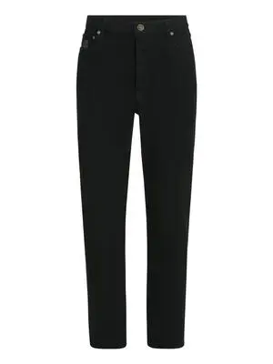 Brunello Cucinelli Garment-dyed Iconic-fit Five-pocket Denim Trousers - Black