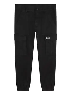 Dkny Logo Patch Cargo Pants - Black