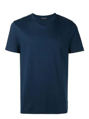 Michael Kors Logo Embroidered Crewneck T-shirt - Blue
