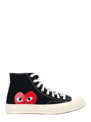 Comme Des Garçons High Top Lace Up Sneakers - Black