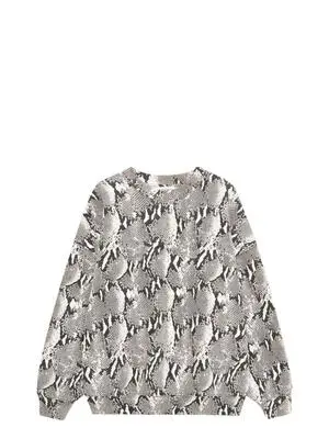 ANINE BING Anine Bing Miles Snakeskin Pattern Sweatshirt Washed Python