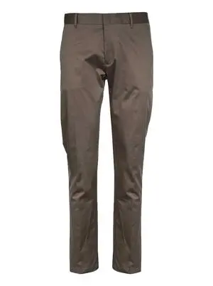 Emporio Armani Tailored Straight-leg Trousers - Brown