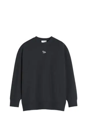Maison Kitsuné Baby Fox Patch Crewneck Sweatshirt - Black