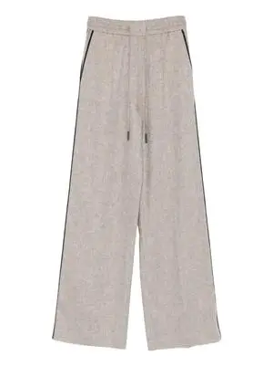 Iceberg Drawstring Trousers With Contrast Piping - Grey