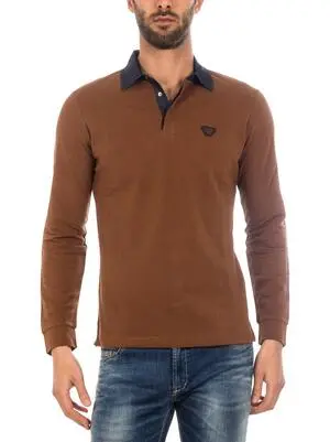 Emporio Armani Logo Slim Polo Shirt - Brown