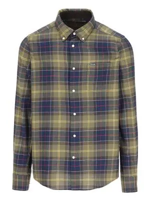 Barbour Check Pattern Cotton Shirt - Gray