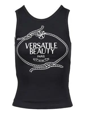 Vaquera Graphic Slim Tank Top - Black