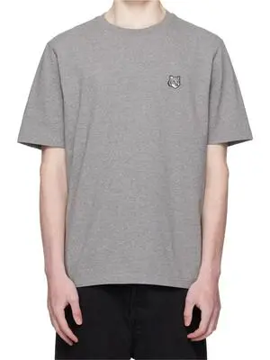 Maison Kitsuné Fox Head Comfort T-shirt - Medium Gray