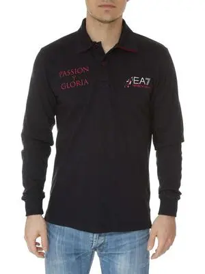 Emporio Armani Logo Slim Polo Shirt - Black
