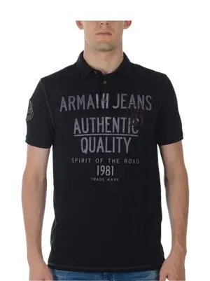 Emporio Armani Short-sleeved Polo Shirt - Black