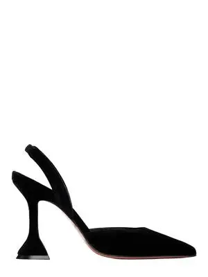 Amina Muaddi Holli 95 Sling Pointed-toe High-heeled Sandals - Black