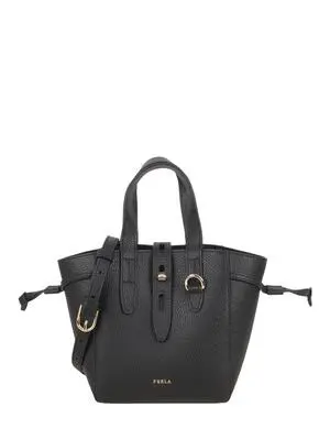 Furla Mini Net Leather Tote Bag - Black