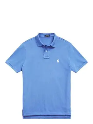 Polo Ralph Lauren Logo Embroidered Short-sleeved Polo Shirt - Blue