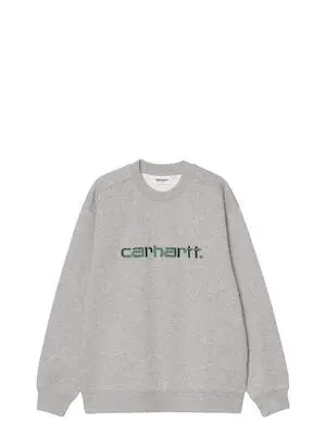 Carhartt Work In Progress Crewneck Sweatshirt With Embroidered Logo - Gray