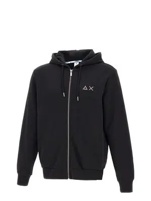 SUN 68 Zip-up Logo Hoodie - Black