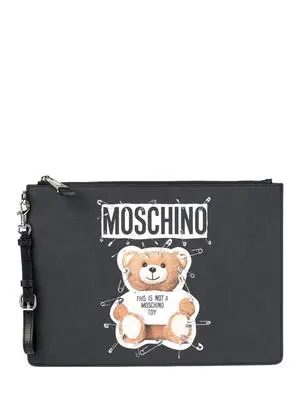 Moschino Teddy Bear Logo Clutch - Black