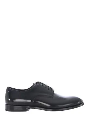 DOUCAL'S Almond Toe Derby Shoes - Black