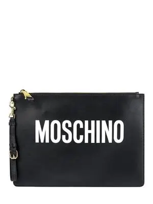 Moschino Leather Clutch - Black