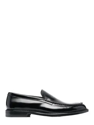 DOUCAL'S Round Toe Loafers - Black