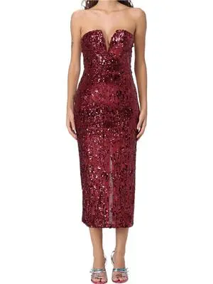 ANIYE BY Sleeveless Strapless Dress - Red