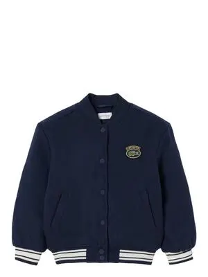 Lacoste Logo Patch Bomber Jacket - Black