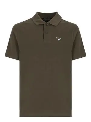 Barbour Logo Embroidered Short-sleeved Polo Shirt - Brown