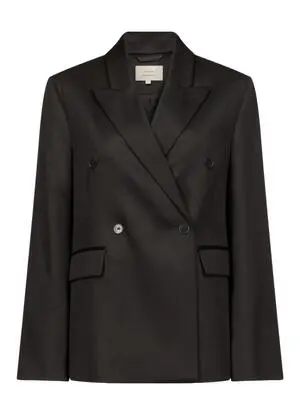 LOULOU STUDIO Double-breasted Long-sleeved Suit Jacket - Black