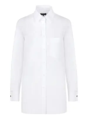 Giorgio Armani Long Sleeve Cotton Shirt - White