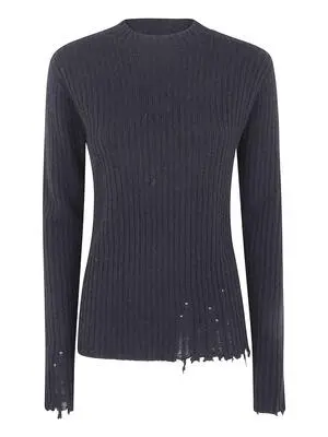 UMA WANG Long Sleeve Crewneck Jumper - Black