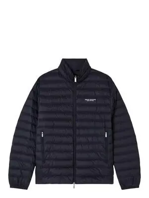 Armani Exchange Armani Exchange Quilted Down Jacket With High Collar And Logo Detail Black