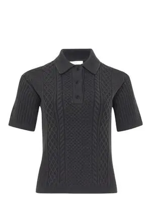 J.W.ANDERSON J.W.Anderson Cable-Knit Polo Neck Top
