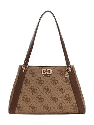 Guess Zippered Shoulder Bag - Brown