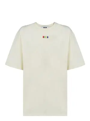 MSGM MSGM Logo Embroidered Crewneck T-shirt