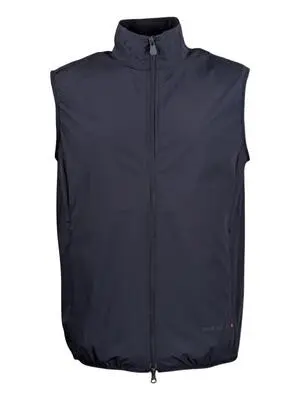 SAVE THE DUCK Sleeveless Zipper Vest With Stand-up Collar - Black