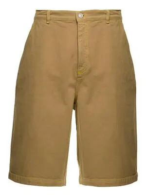Kenzo Logo Patch Bermuda Shorts - Brown
