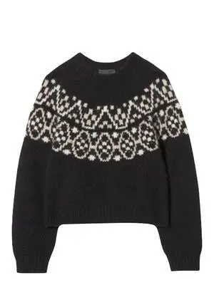 NILI LOTAN Nili Lotan Chrissy Jacquard Round-Neck Sweater