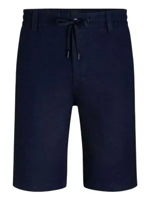 Hugo Boss Drawstring Waist Bermuda Shorts - Black
