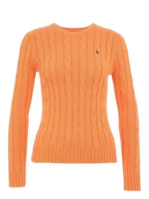 Polo Ralph Lauren Embroidered Pony Crewneck Jumper - Orange