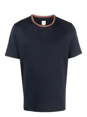 Paul Smith Artist Stripe Collar T-shirt - Black