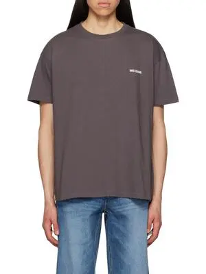 We11Done Logo-print Cotton T-shirt - Black