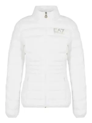 EA7 Padded Logo Down Jacket - White