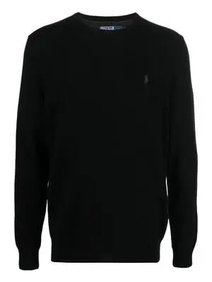 Polo Ralph Lauren Embroidered Knit Jumper - Black