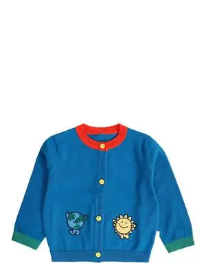Stella McCartney Long-sleeved Knitted Cardigan - Blue