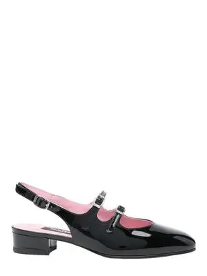 CAREL Peche Slingback Mary Janes With Thick Heel - Black