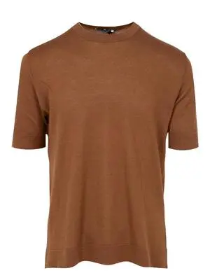 PT TORINO Cotton-silk Blend T-shirt - Brown
